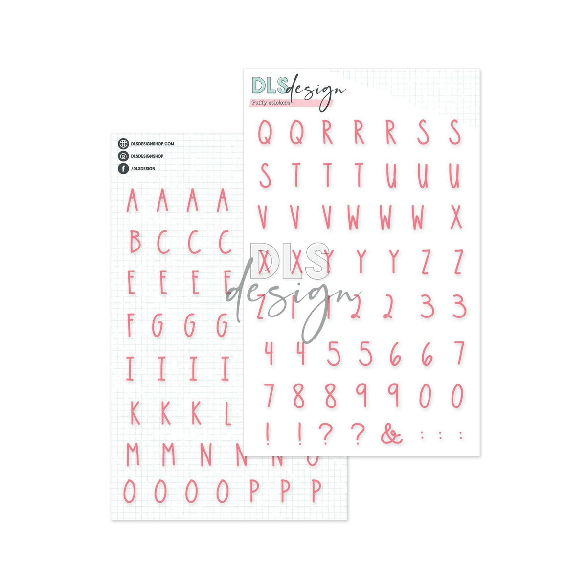 Puffy Stickers Alphabet Hot Pink – DLS Design Wholesale
