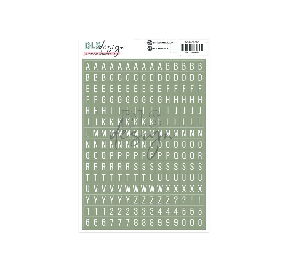 Alphabet Stickers Gilmo Soft Sage – DLS Design Wholesale