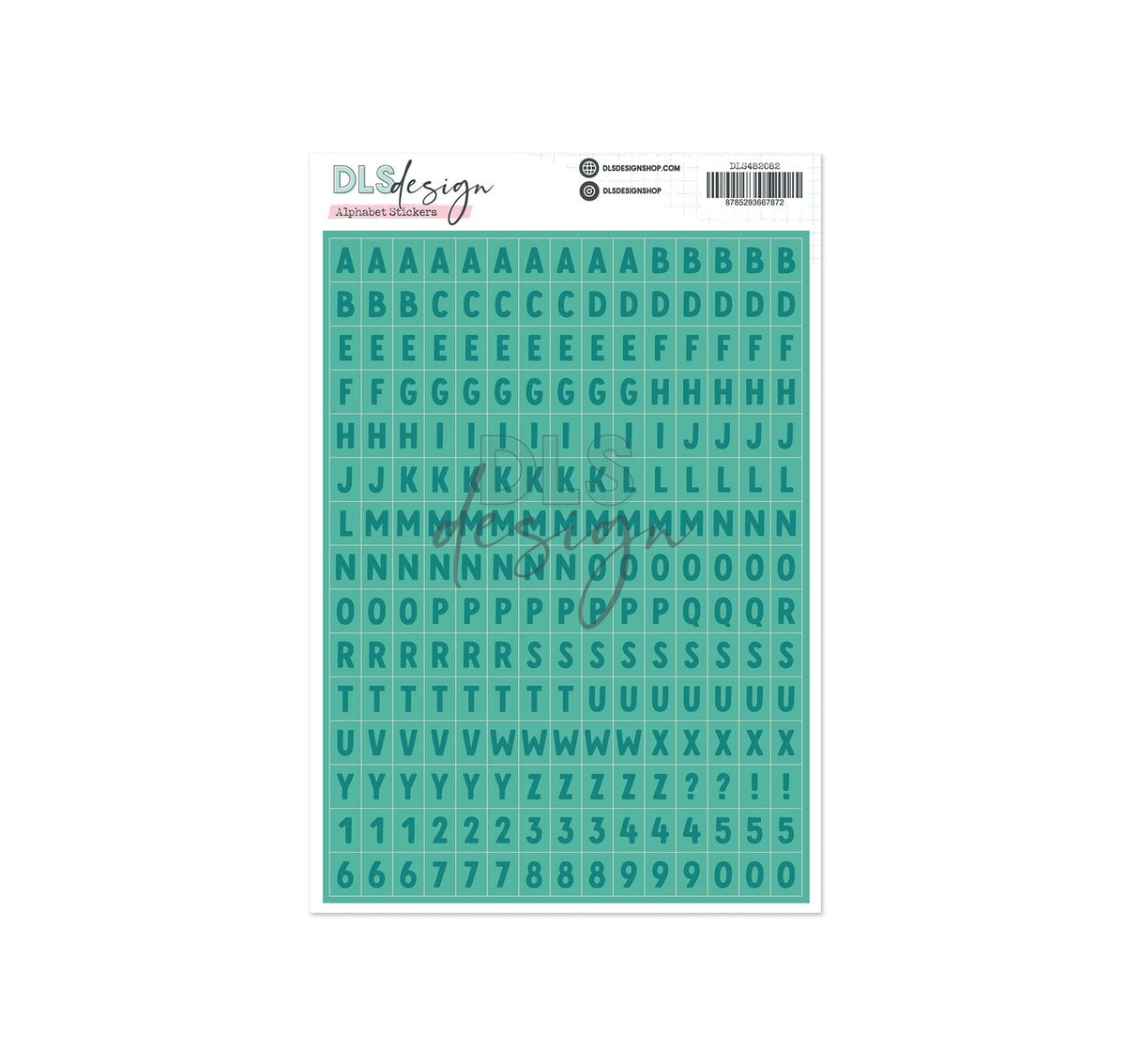 Alphabet Stickers Caleb Mint – DLS Design Wholesale