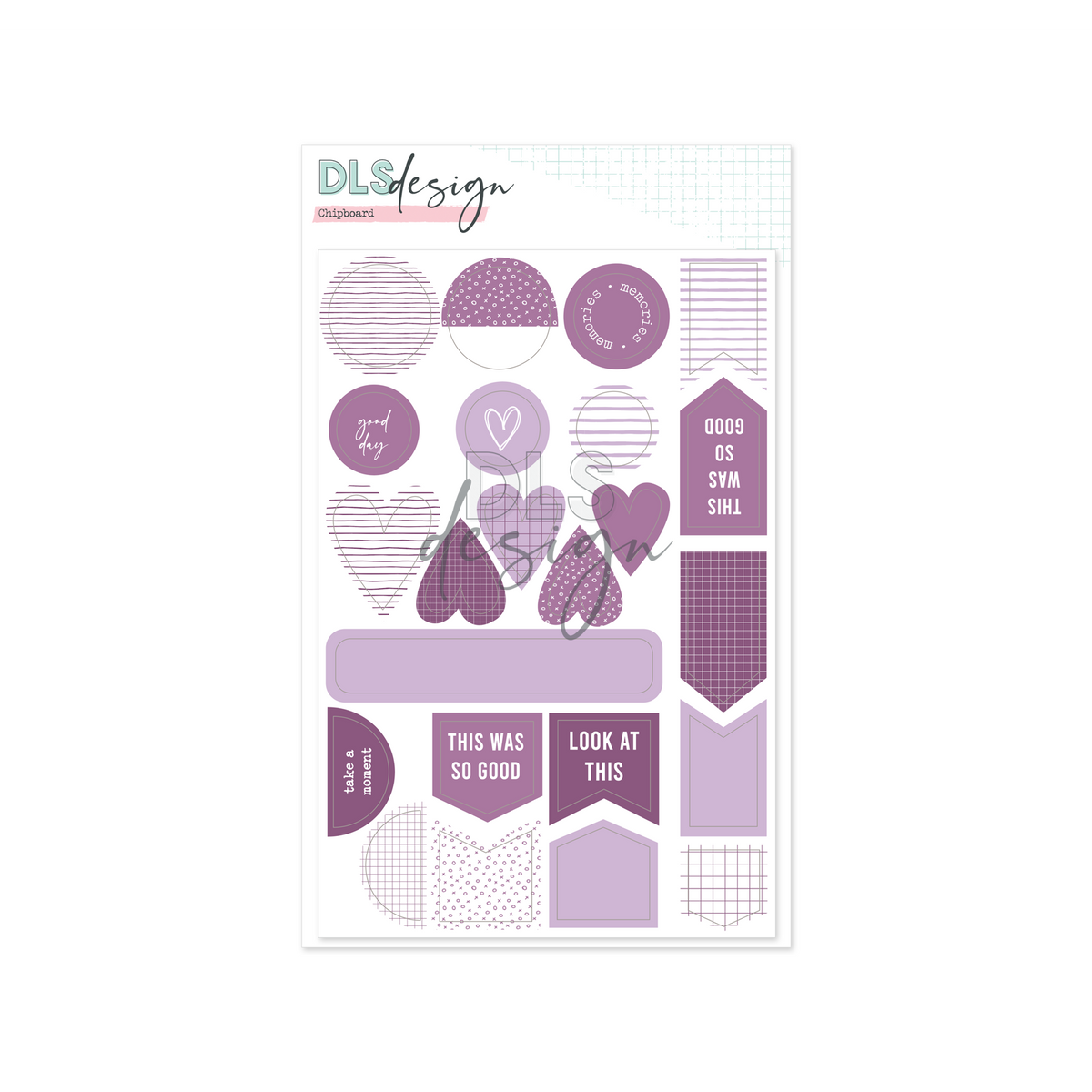 Chipboard Essential Shapes Purple – DLS Design Wholesale
