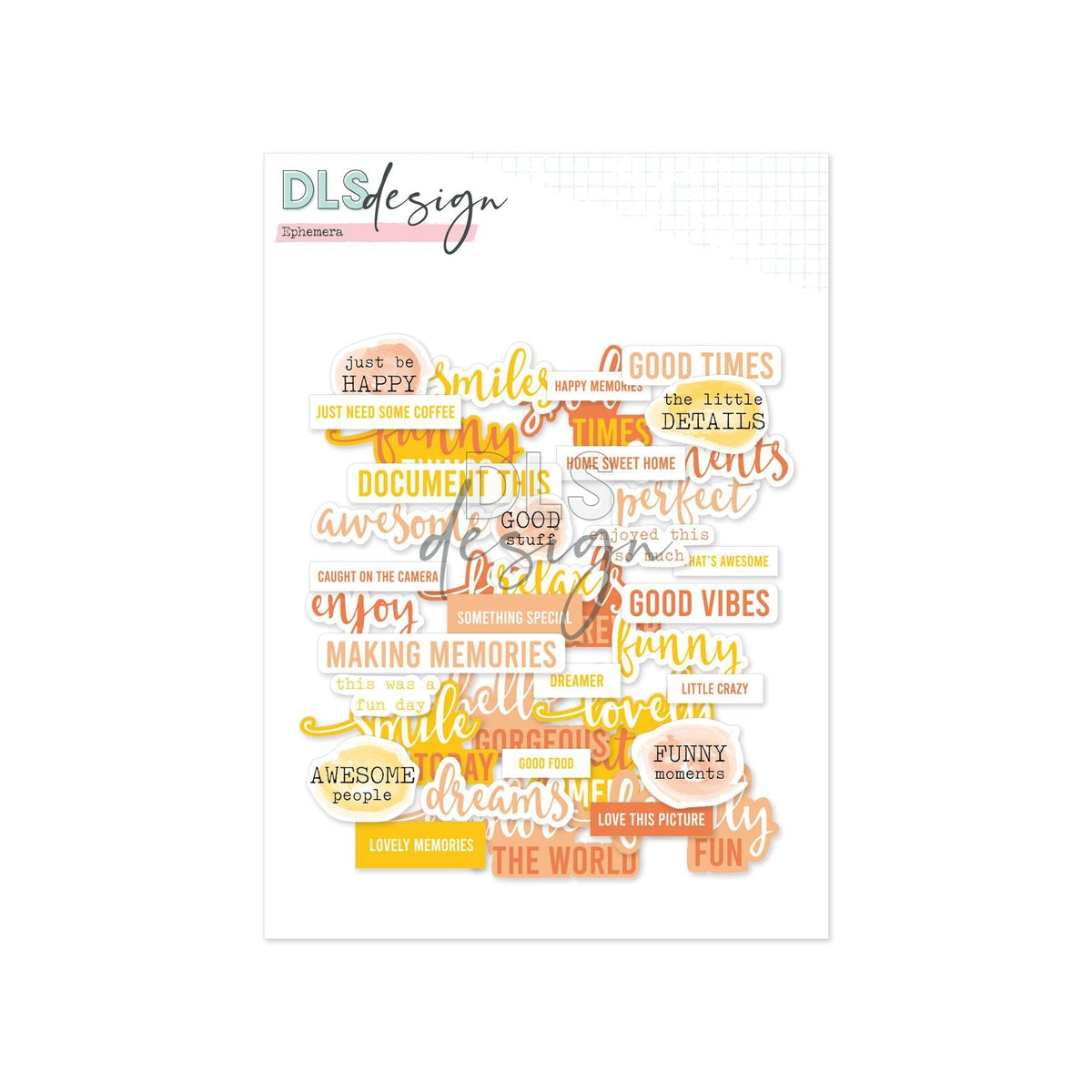 Ephemera Essentials Words Yellow – DLS Design Wholesale