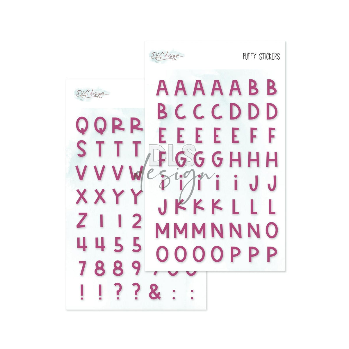 Puffy Stickers Alphabet Mason Plum – DLS Design Wholesale