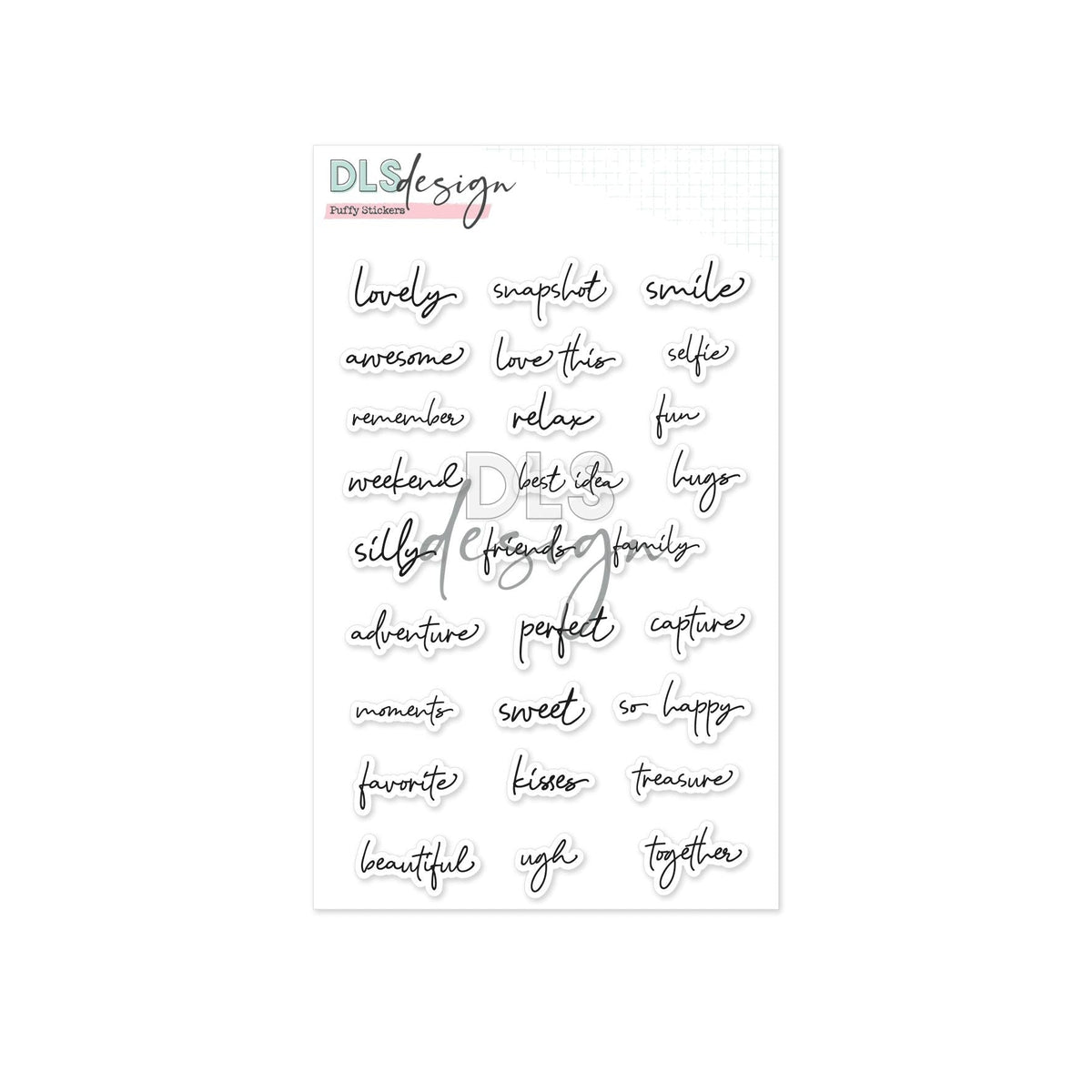 Puffy Stickers Scripted Sayings – DLS Design Wholesale