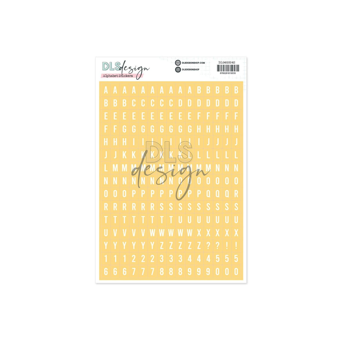 Vinyl Alphabet Stickers Gilmo Light Sunshine – DLS Design Wholesale