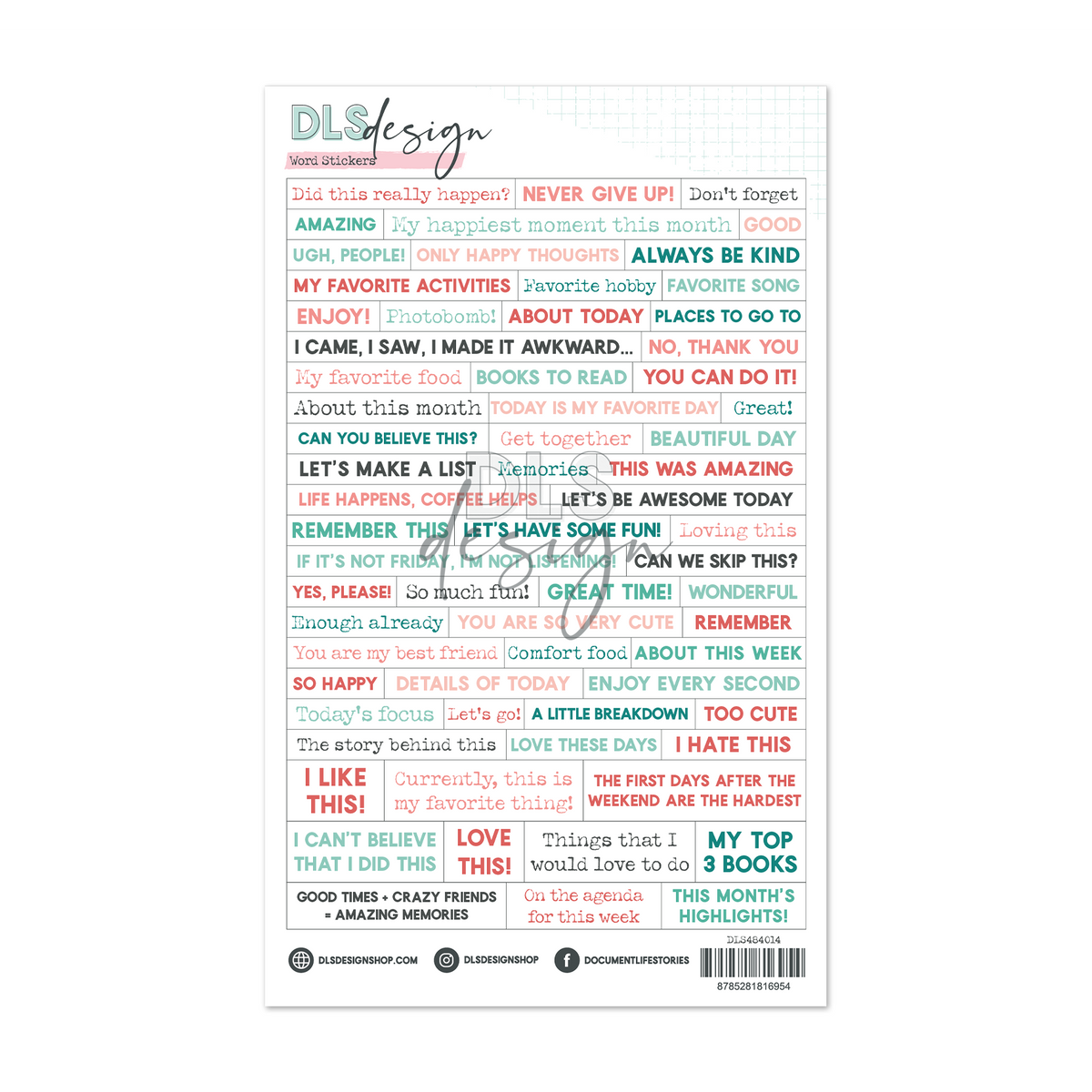 Word Stickers Daily – DLS Design Wholesale