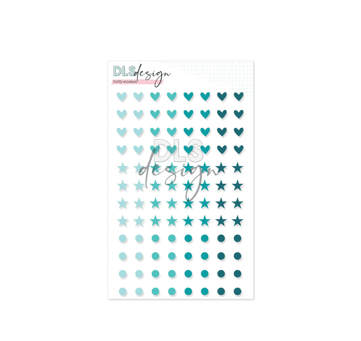 Puffy Stickers Shapes Petrol – DLS Design Wholesale